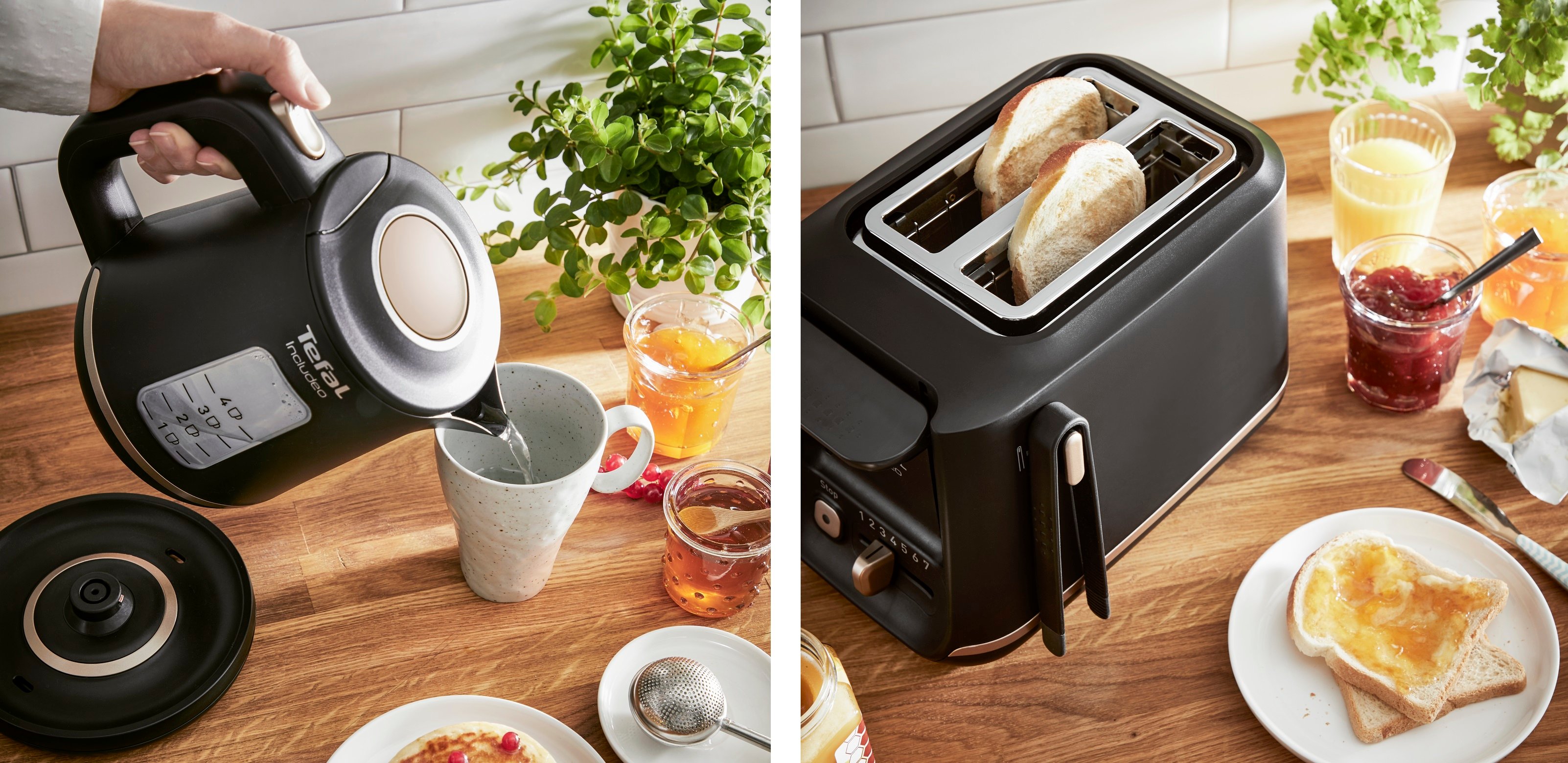 Akční set konvice Tefal Includeo KI533811 a topinkovač Tefal Includeo ...